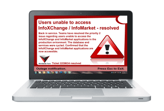 Outage Communication Process at Jeppesen