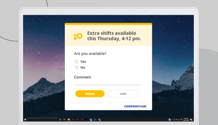 Desktop Alert Software | Employee Notifications