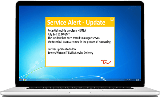 IT Outage Notification Templates at Towers Watson - SnapComms