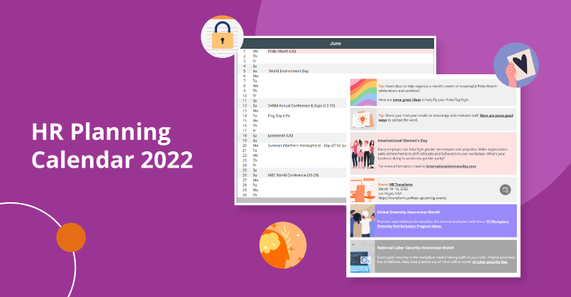 HR Annual Planning Calendar 2022: Free Template