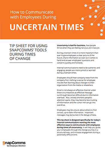 How to Communicate with Employees During Uncertain Times